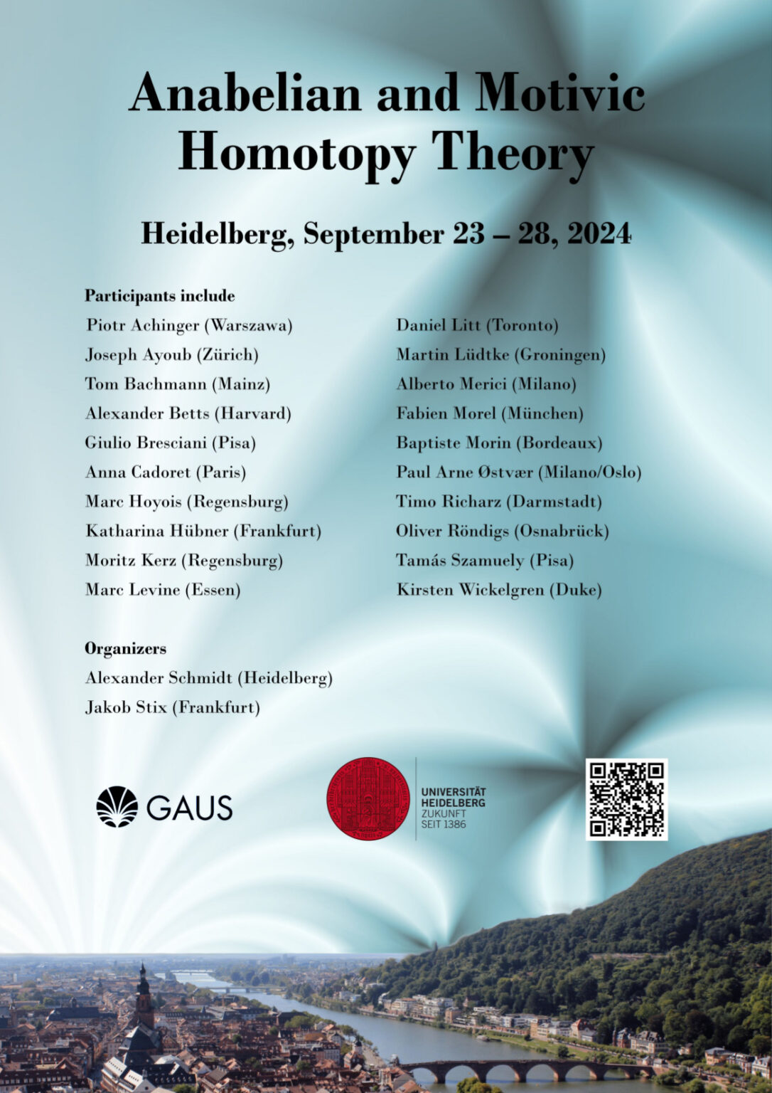 Conference: Anabelian and Motivic Homotopy Theory Heidelberg – Sept ...